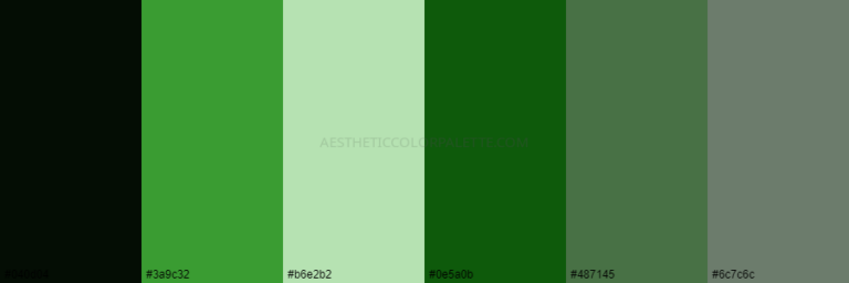 Dark Green Color Palettes - Aesthetic Color Palette