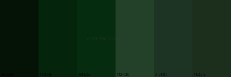 Dark Green Color Palettes - Aesthetic Color Palette