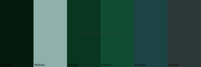 Dark Green Color Palettes - Aesthetic Color Palette