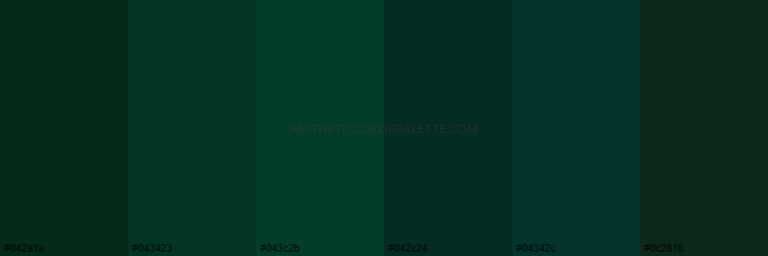 Dark Green Color Palettes - Aesthetic Color Palette