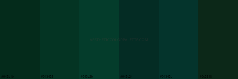 Dark Green Color Palettes - Aesthetic Color Palette