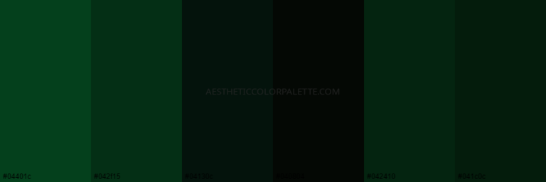 Dark Green Color Palettes - Aesthetic Color Palette