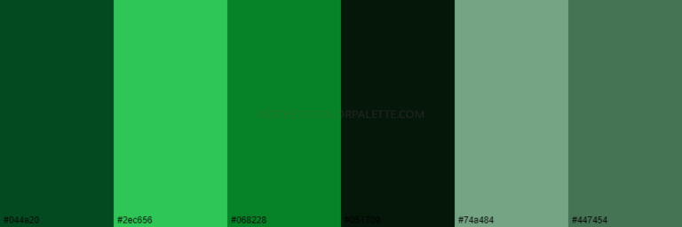 Dark Green Color Palettes - Aesthetic Color Palette