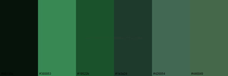 Dark Green Color Palettes - Aesthetic Color Palette