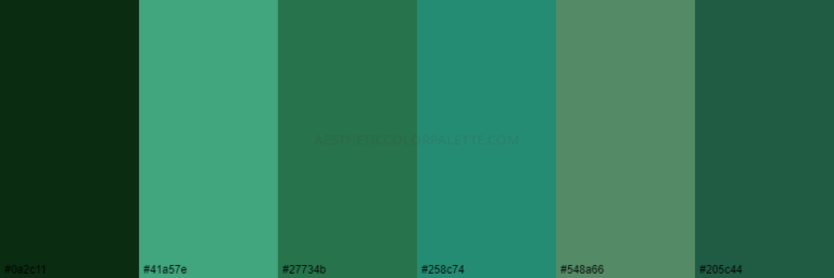 Dark Green Color Palettes - Aesthetic Color Palette