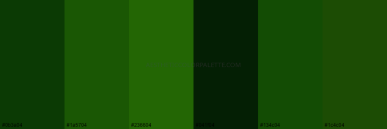 Dark Green Color Palettes - Aesthetic Color Palette