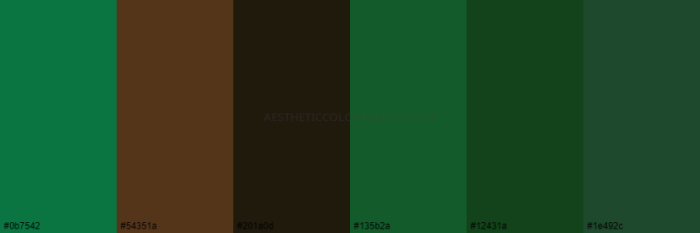 Dark Green Color Palettes - Aesthetic Color Palette