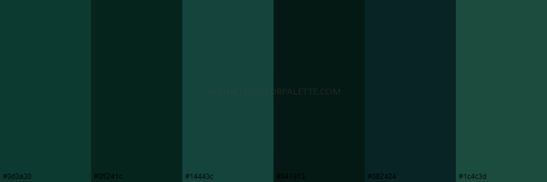 Dark Green Color Palettes - Aesthetic Color Palette