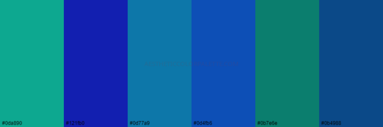 Blue Green Color Palettes - Aesthetic Color Palette