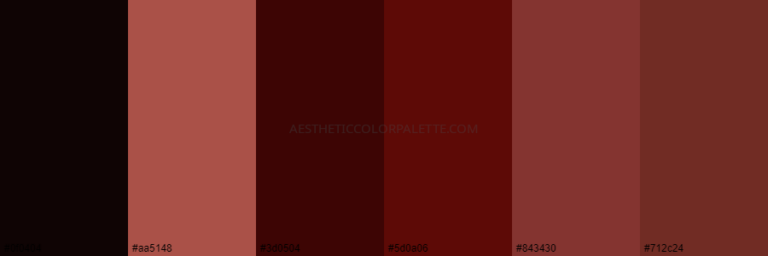Red and Brown Color Palettes - Aesthetic Color Palette