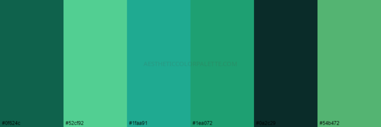 Blue Green Color Palettes - Aesthetic Color Palette