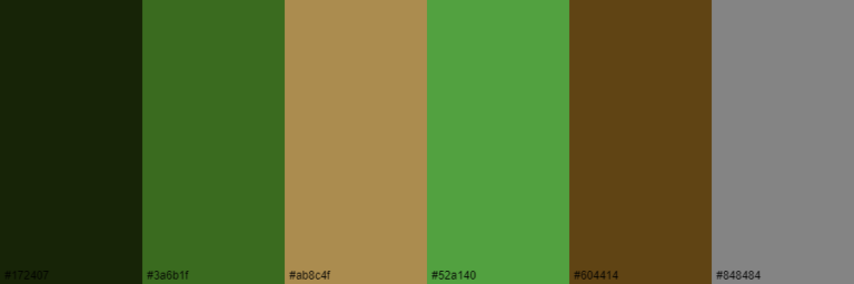 Green Brown Color Palettes - Aesthetic Color Palette