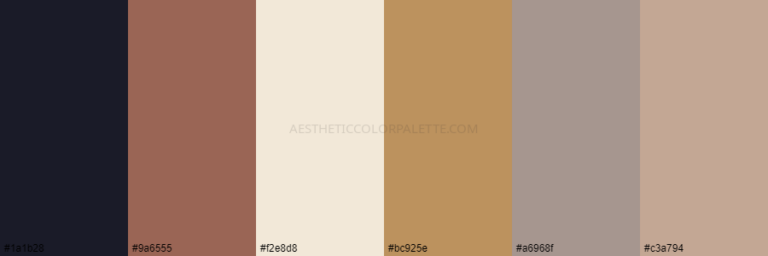 Neutral Brown Color Palettes - Aesthetic Color Palette
