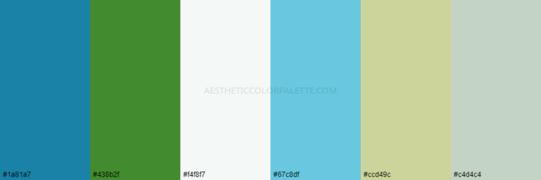 Blue Green Color Palettes - Aesthetic Color Palette