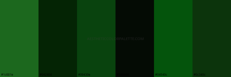 Dark Green Color Palettes - Aesthetic Color Palette