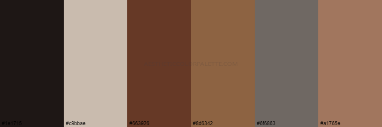 Brown and Grey Color Palettes - Aesthetic Color Palette