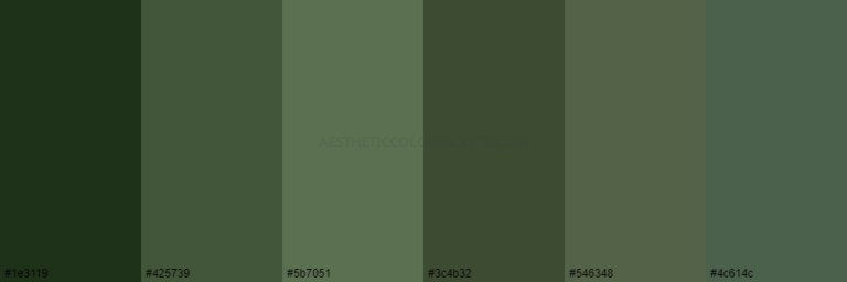 Dark Green Color Palettes - Aesthetic Color Palette