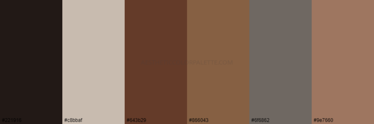 Brown and Grey Color Palettes - Aesthetic Color Palette