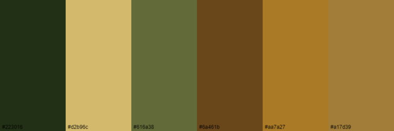 Green Brown Color Palettes - Aesthetic Color Palette