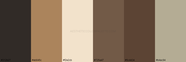 Brown and Grey Color Palettes - Aesthetic Color Palette