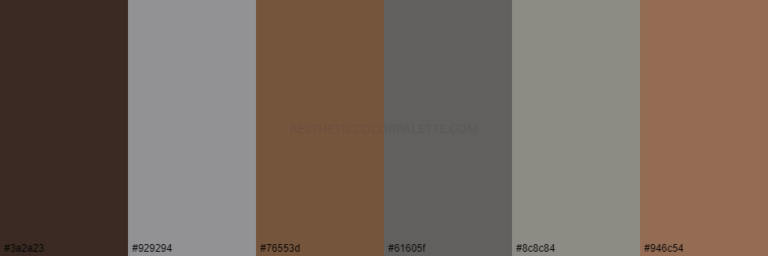 Brown and Grey Color Palettes - Aesthetic Color Palette