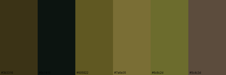 Green Brown Color Palettes - Aesthetic Color Palette