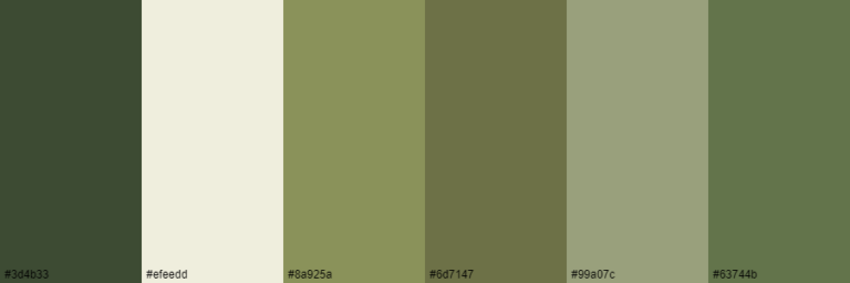 Army Green Color Palettes - Aesthetic Color Palette