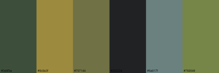 Army Green Color Palettes - Aesthetic Color Palette