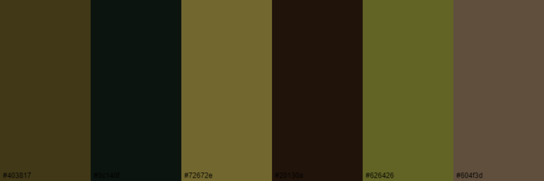 Green Brown Color Palettes - Aesthetic Color Palette