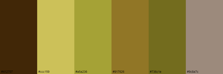Green Brown Color Palettes - Aesthetic Color Palette
