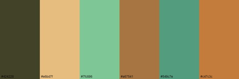 Green Brown Color Palettes - Aesthetic Color Palette