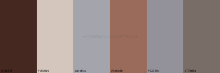 Neutral Brown Color Palettes - Aesthetic Color Palette