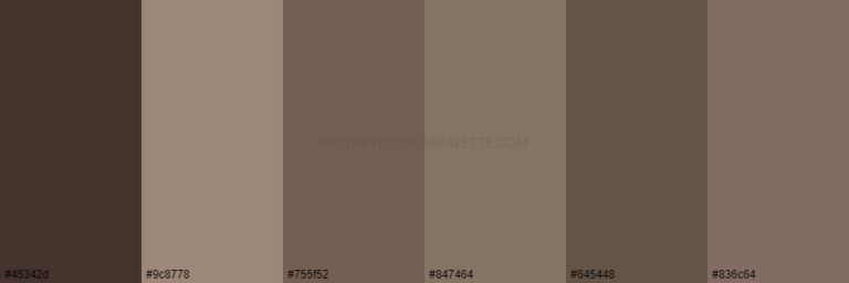 Brown and Grey Color Palettes - Aesthetic Color Palette