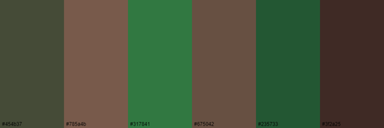 Green Brown Color Palettes - Aesthetic Color Palette