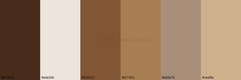 Neutral Brown Color Palettes - Aesthetic Color Palette