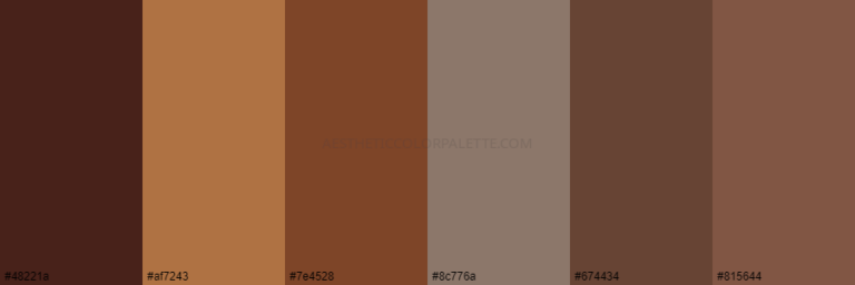Neutral Brown Color Palettes - Aesthetic Color Palette