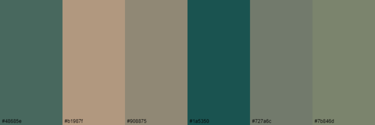 Green Brown Color Palettes - Aesthetic Color Palette
