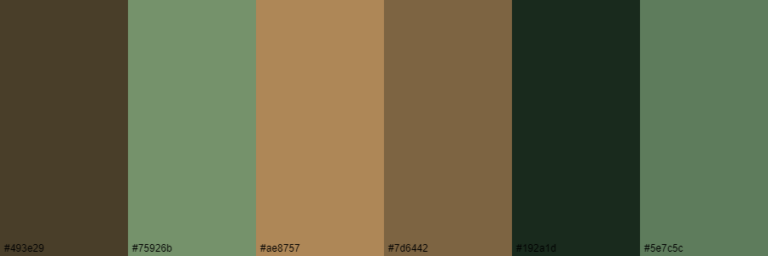 Green Brown Color Palettes - Aesthetic Color Palette