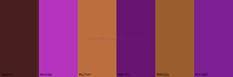 Brown and Purple Color Palettes - Aesthetic Color Palette