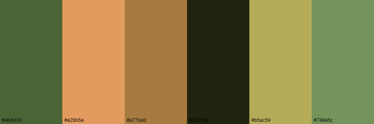 Green Brown Color Palettes - Aesthetic Color Palette