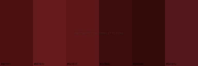 Red and Brown Color Palettes - Aesthetic Color Palette