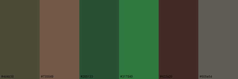 Green Brown Color Palettes - Aesthetic Color Palette
