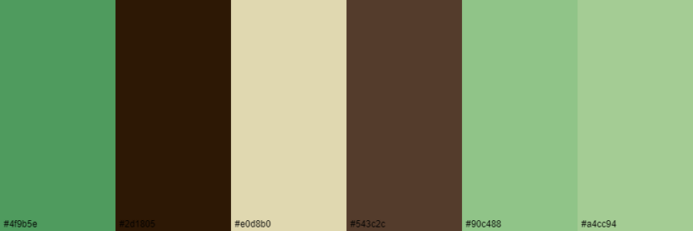 Green Brown Color Palettes - Aesthetic Color Palette