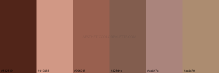 Warm Brown Color Palettes - Aesthetic Color Palette