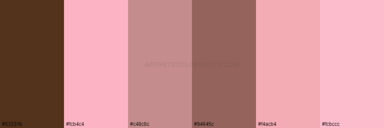 Pink Brown Color Palettes - Aesthetic Color Palette