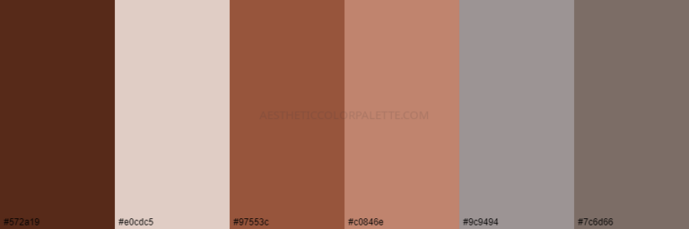 Neutral Brown Color Palettes - Aesthetic Color Palette