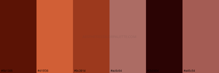 Red and Brown Color Palettes - Aesthetic Color Palette