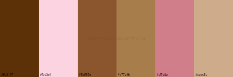 Pink Brown Color Palettes - Aesthetic Color Palette