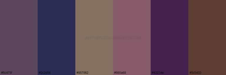Brown and Purple Color Palettes - Aesthetic Color Palette
