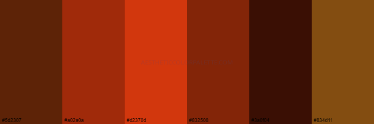 Red and Brown Color Palettes - Aesthetic Color Palette